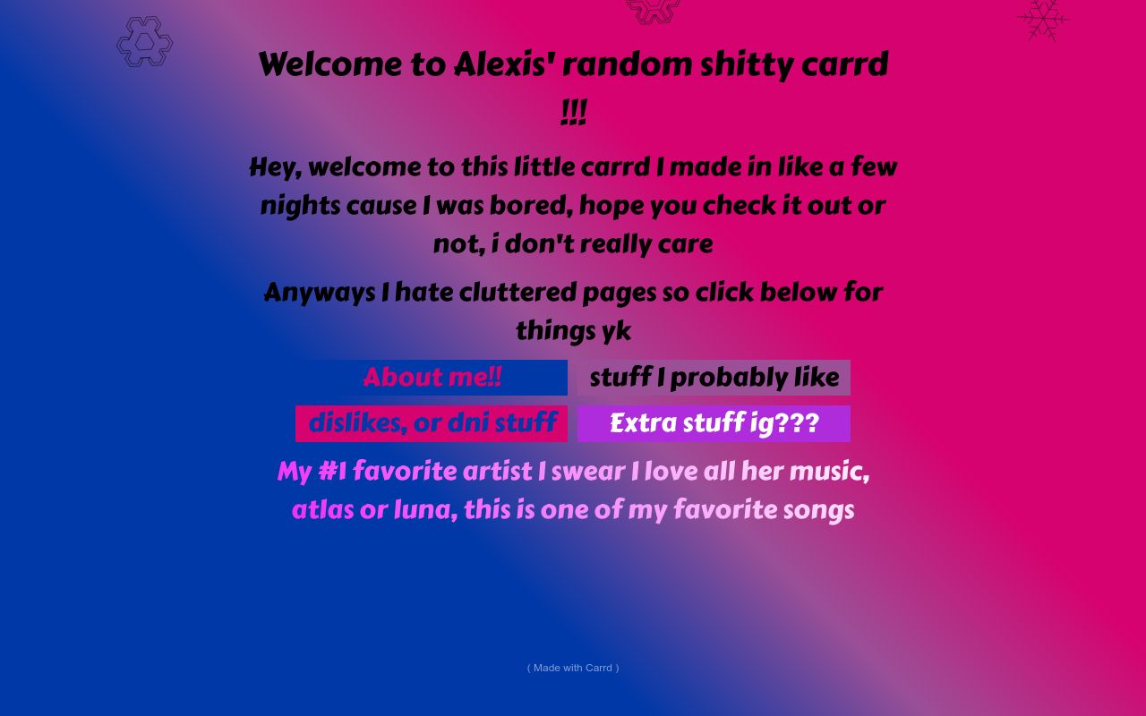 Alexis' Carrd